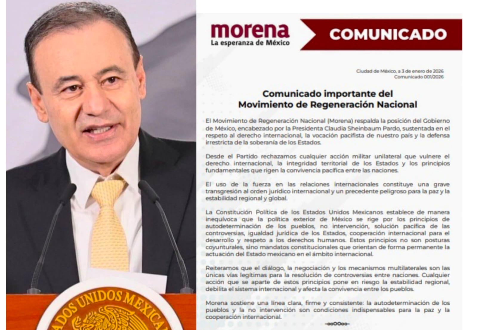 Pronunciamiento de las Gobernadoras y Gobernadores de la Cuarta ...